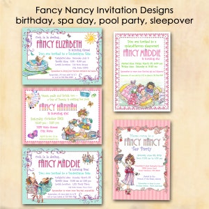 Printable Fancy Nancy Sleepover Invitation: Birthday Slumber Party ...