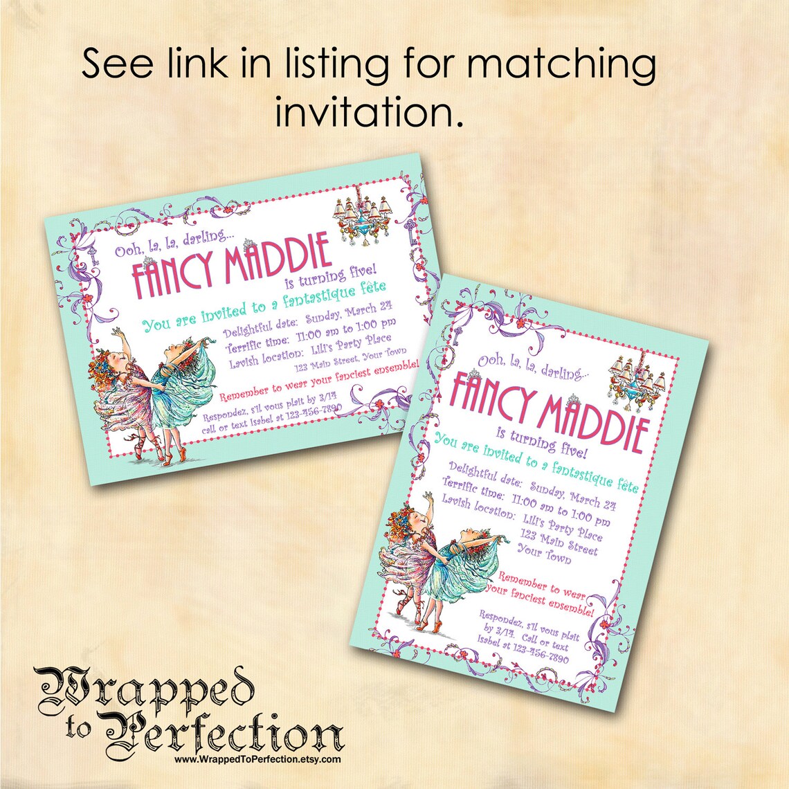 Fancy Nancy Thank You Cards / Merci Beaucoup / Set of 10 Cards | Etsy