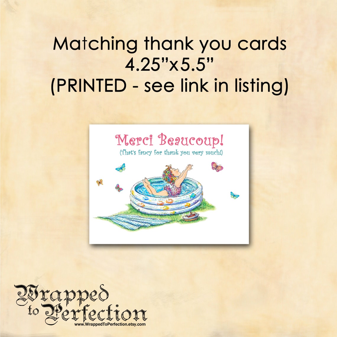 Printable Fancy Nancy Pool Party Invitation 5x7 - Etsy