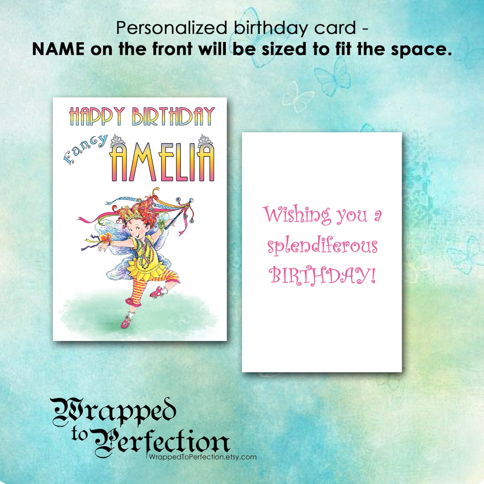Personalized Fancy Nancy Birthday Card / 5x7 - Etsy