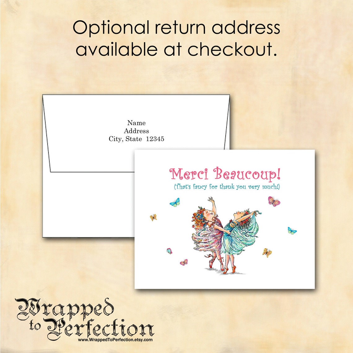 Fancy Nancy Thank You Cards / Merci Beaucoup / Set of 10 Cards | Etsy