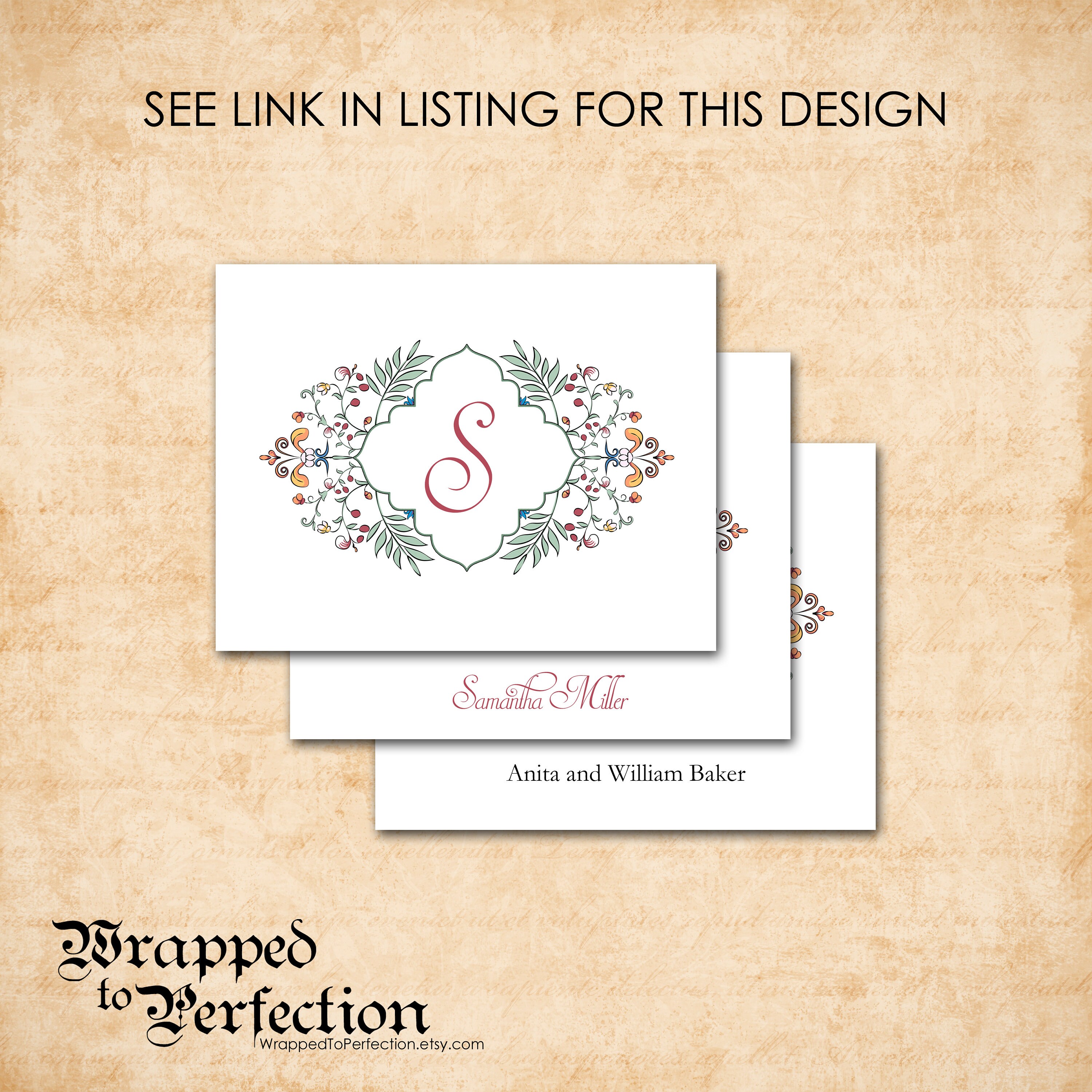 Victorian Note Cards Personalized Stationery Set of 10 / | Etsy