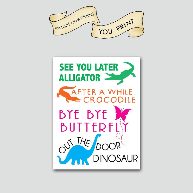See You Later Alligator Classroom Decor Kid's Poster - Etsy