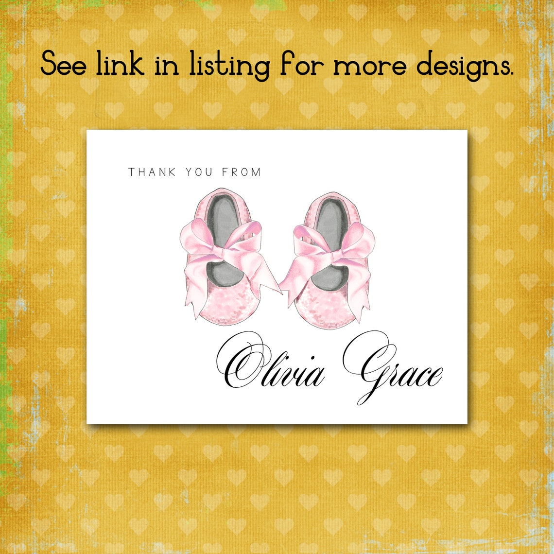 Personalized Baby Footprint Note Cards: Shower Thank You Set of 10 - Etsy