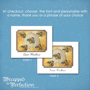 Bee Note Card Beehive Personalized Thank You Tell the Bees - Etsy