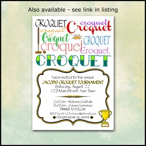 Croquet Invitation, Lawn Game, Garden Party, Vintage Norman Rockwell ...