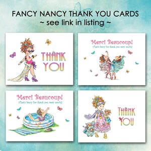 Fancy Nancy Thank You Cards With Teapot Stickers / 10 Cards / Birthday ...