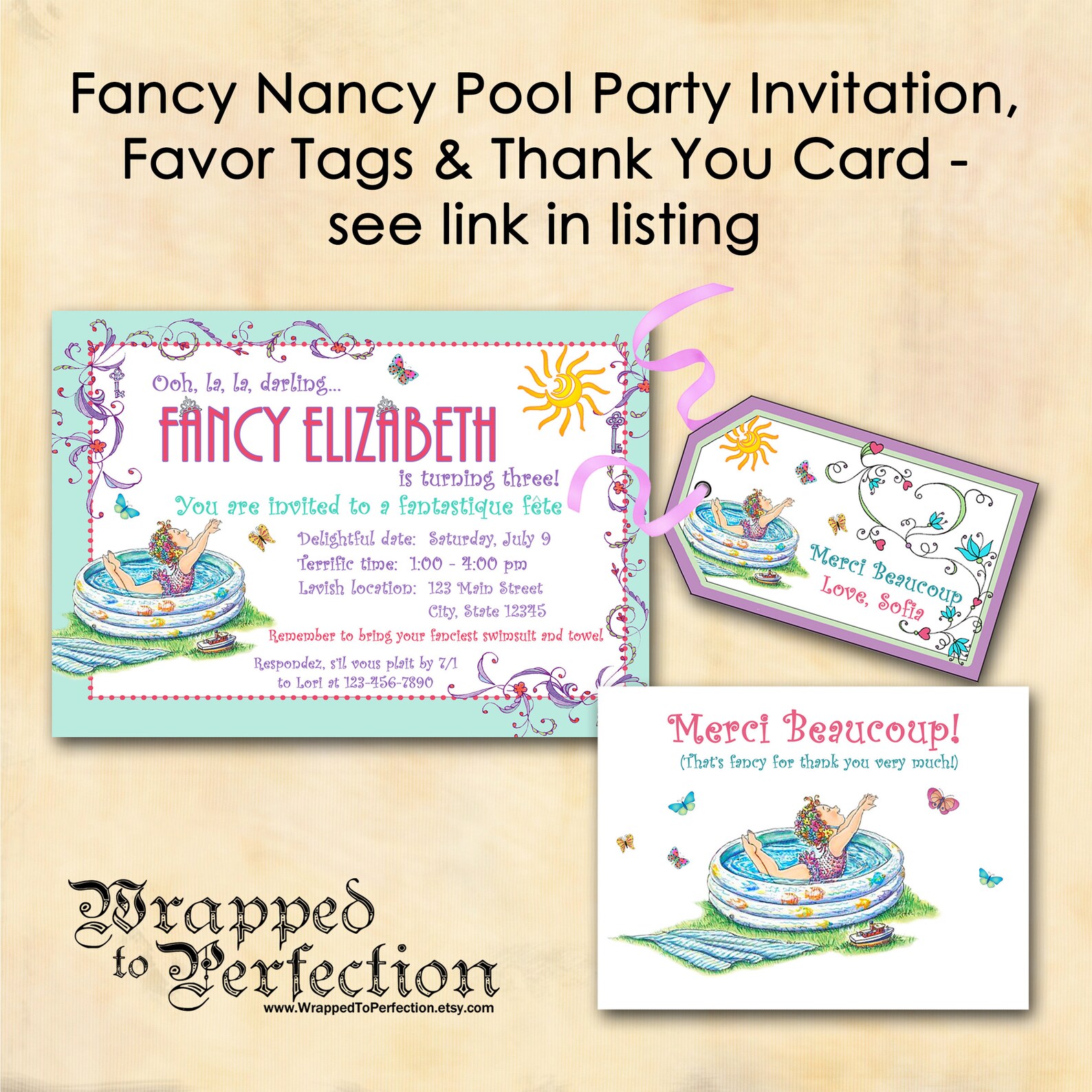 Printable Fancy Nancy Sleepover Invitation: Birthday Slumber Party ...