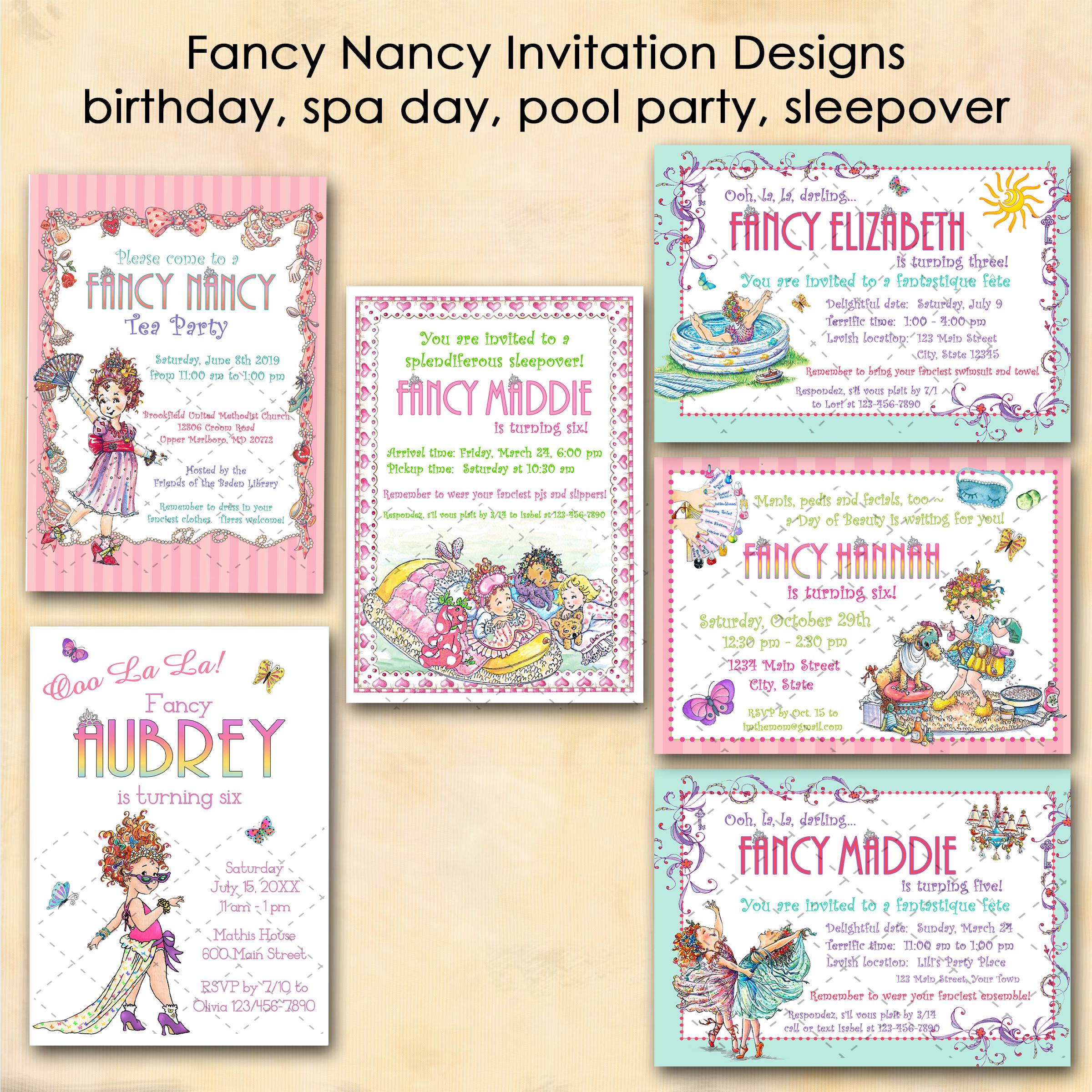 Personalized Fancy Nancy Valentine's Day Flat Cards, 4.25"x5.5 ...