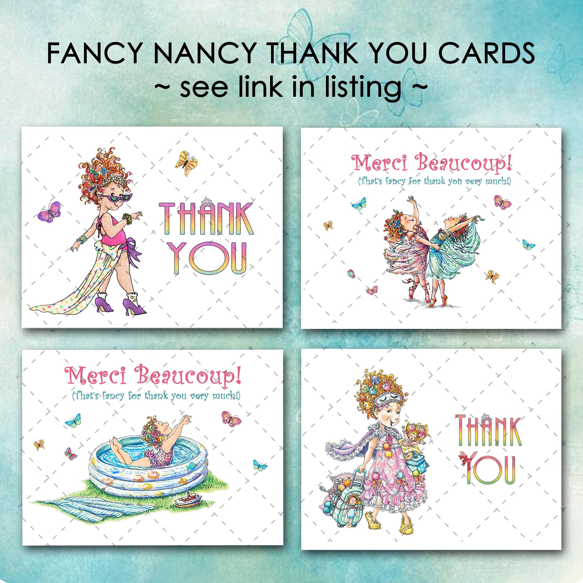 Personalized Fancy Nancy Valentine's Day Flat Cards, 4.25"x5.5 ...