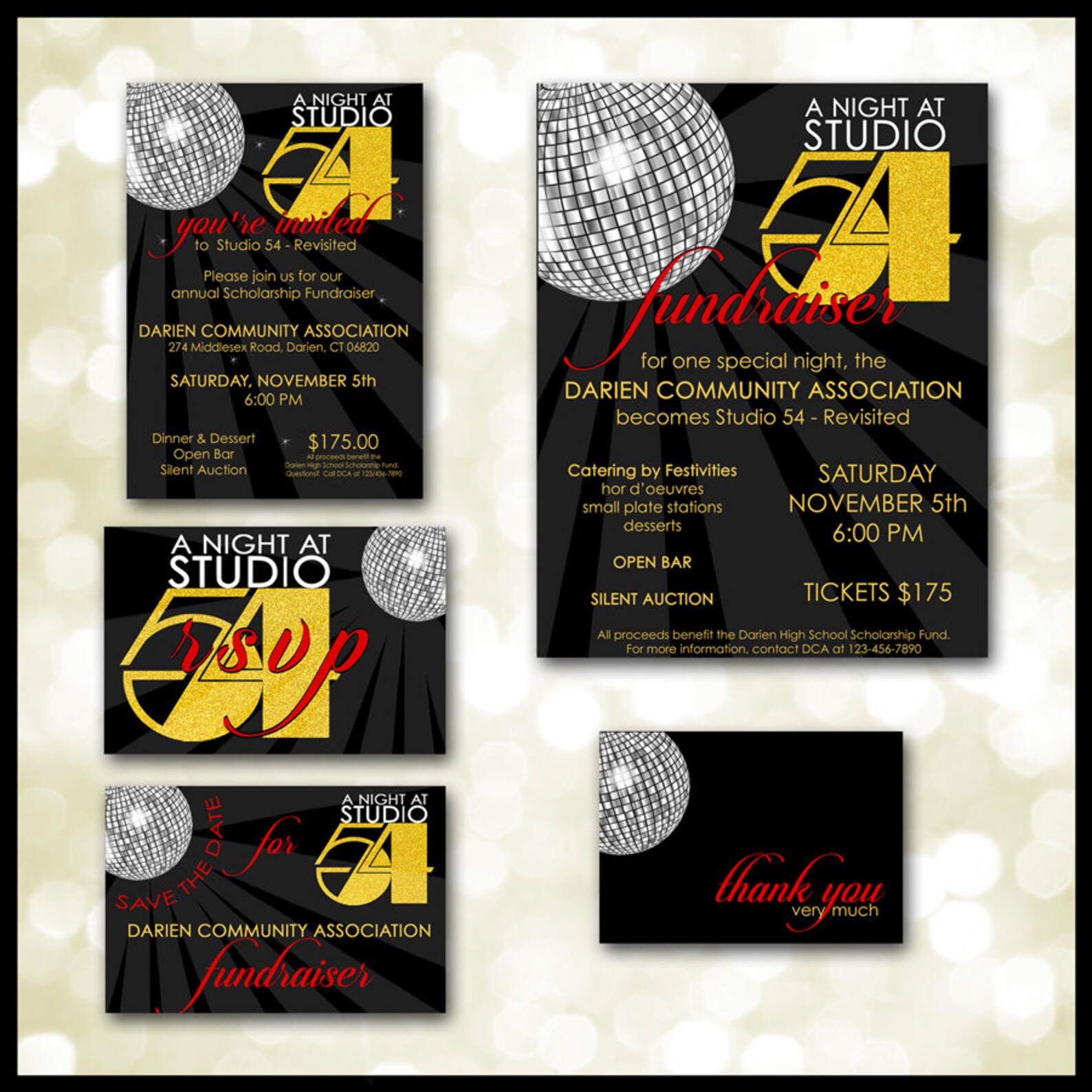 Disco Studio 54 Invitation 5x7 / YOU PRINT / - Etsy