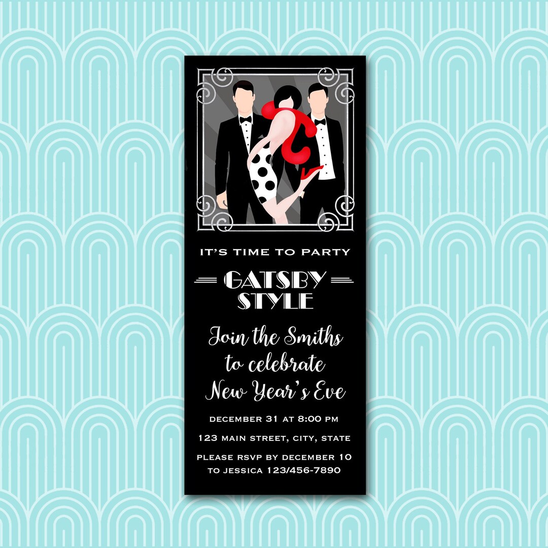 Art Deco Flapper Invitation: 1920s Gatsby Style (YOU PRINT) - Etsy