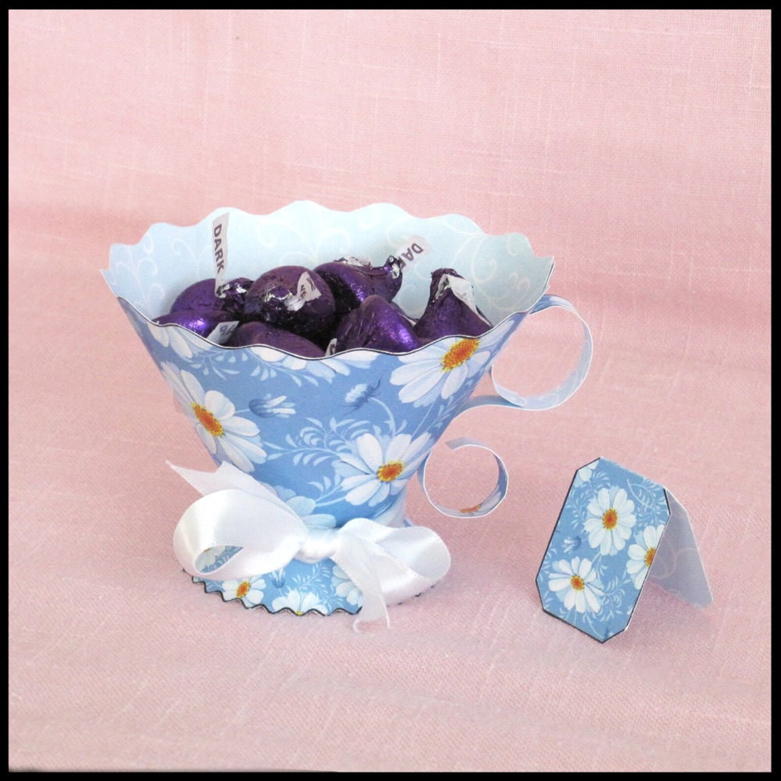 Daisy Teacup Party Favor: DIY Printable Template (PDF) - Etsy