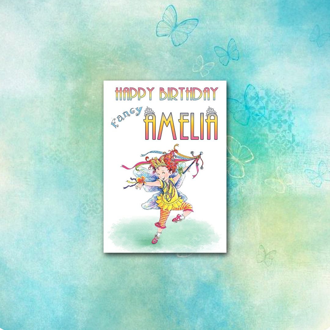 Personalized Fancy Nancy Birthday Card: Glitter Sparkle, 5x7 - Etsy