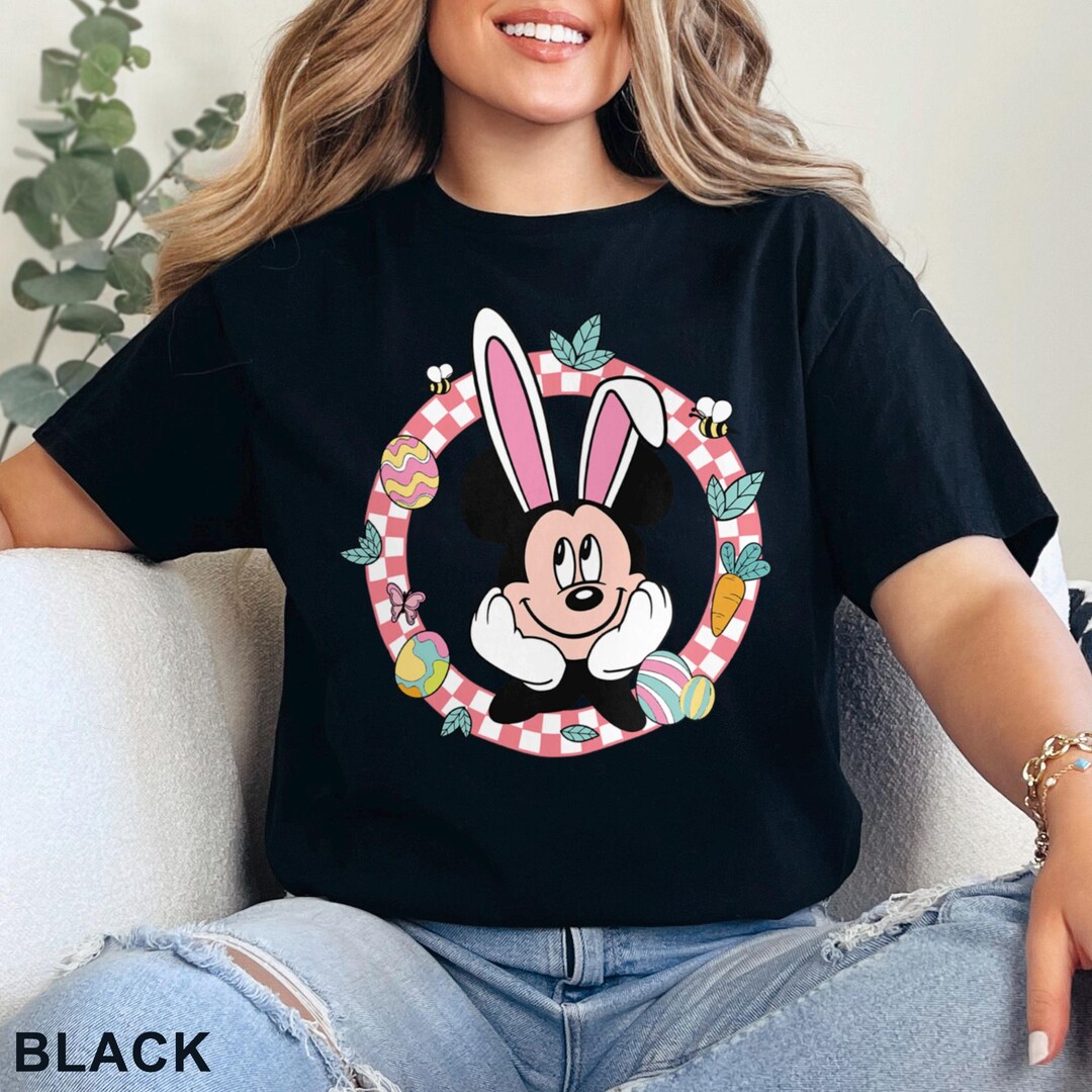 Disney Characters Checkered Mickey & Friends Easter Shirts, Family ...