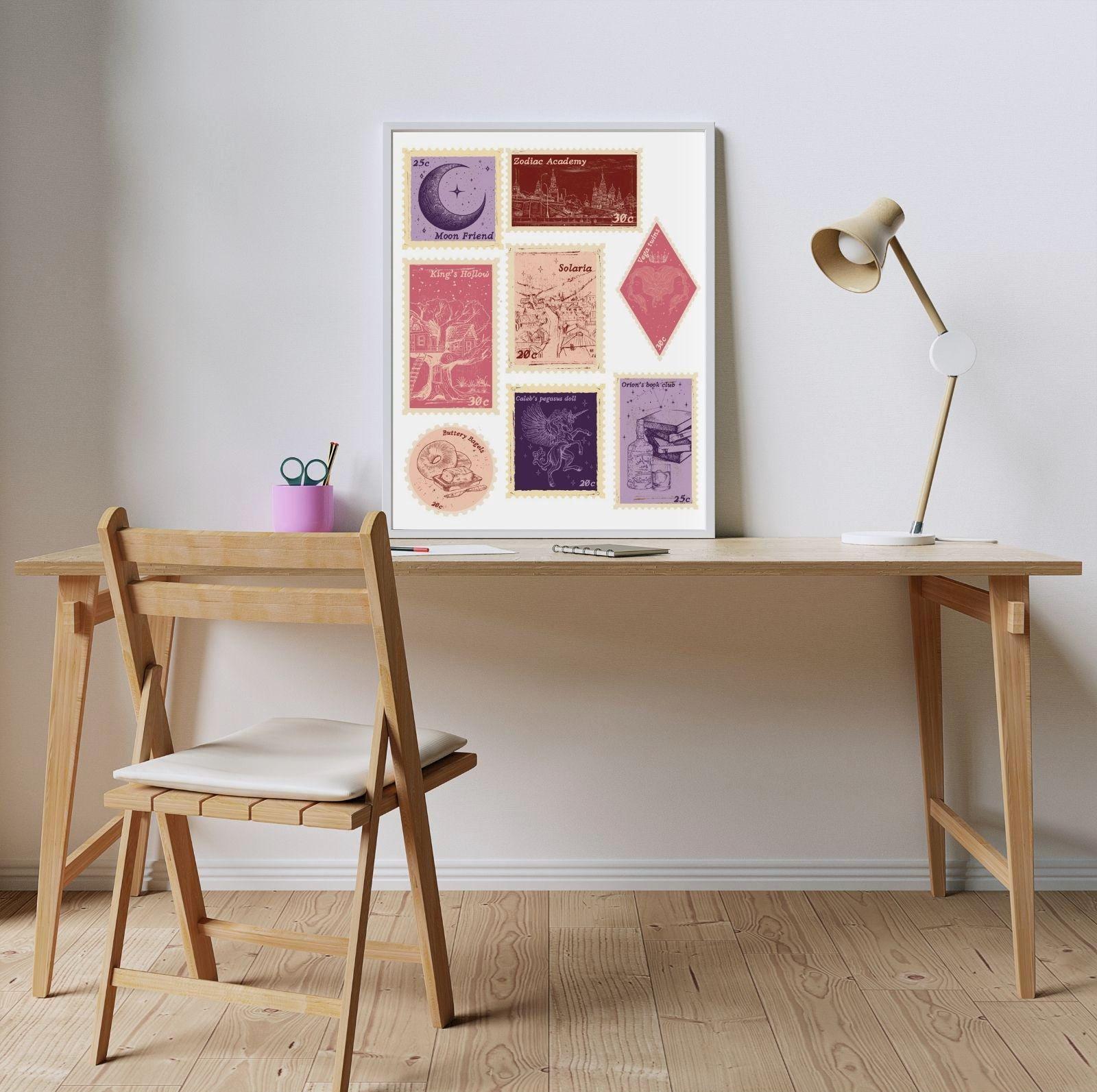 Zodiac Academy Vintage Postage Stamp Digital Print Wall Art Poster ...