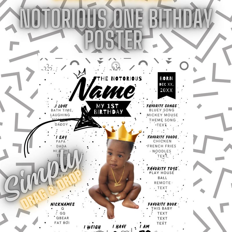 Notorious One Birthday Decor - Etsy