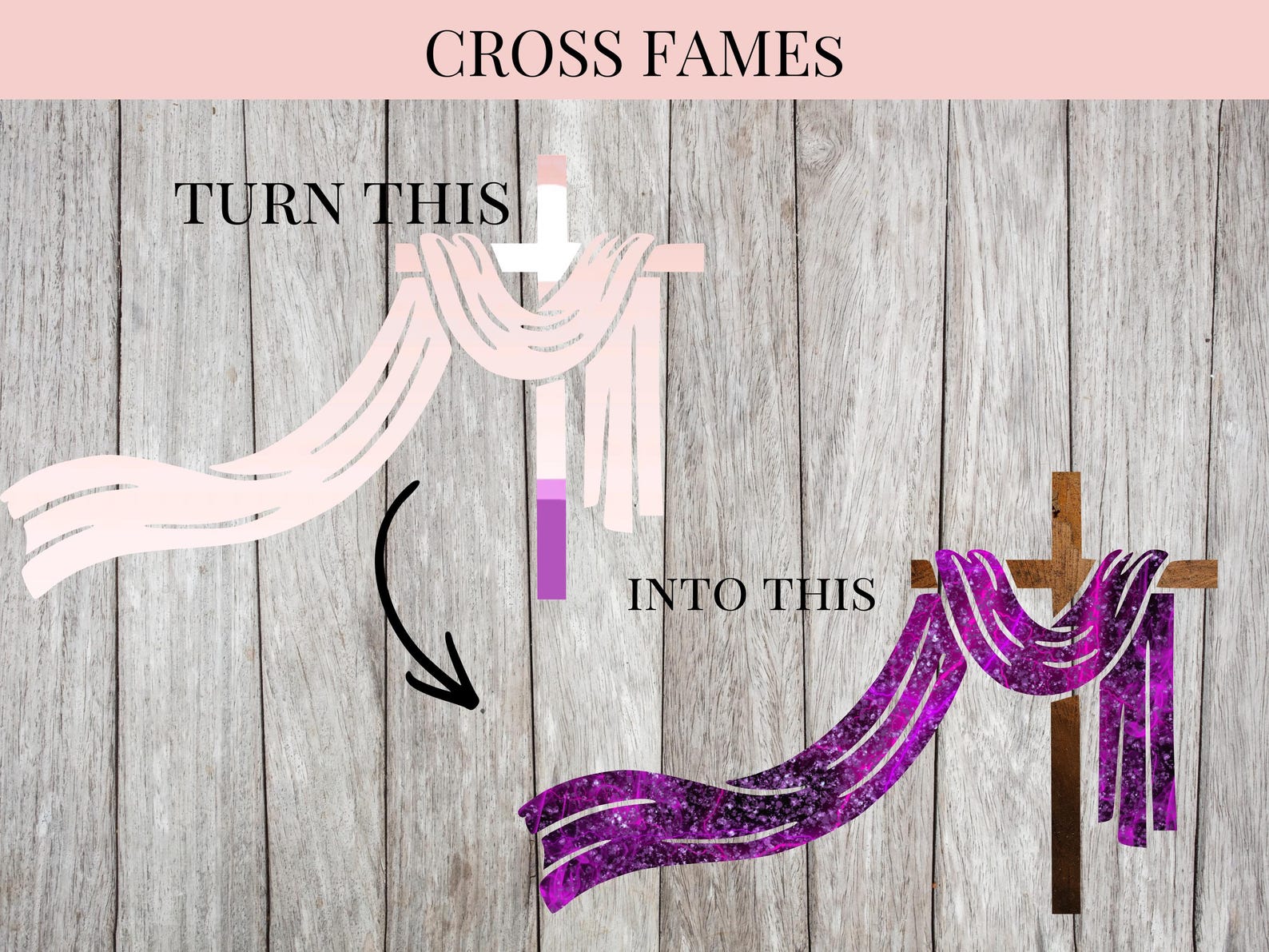 Canva Cross Frame Template | Memorial, Church Program (digital Download ...