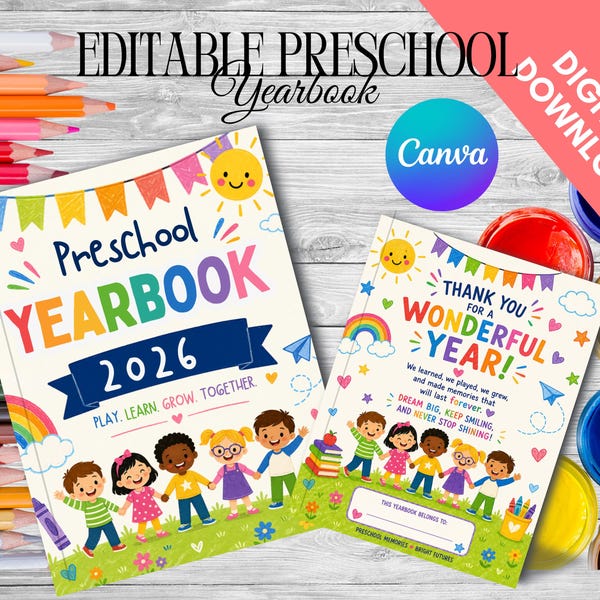 Yearbook Template - Etsy