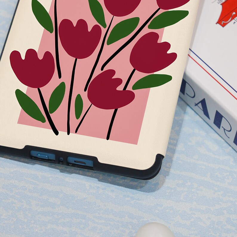 Floral Bookmark Style Pattern Personalized Kindle Cases Handmade ...