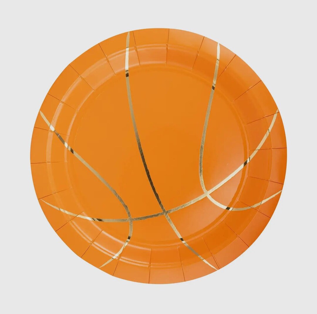 Basketball Shape Paper Plate, Table Decor, Basketball Party Plates - Etsy