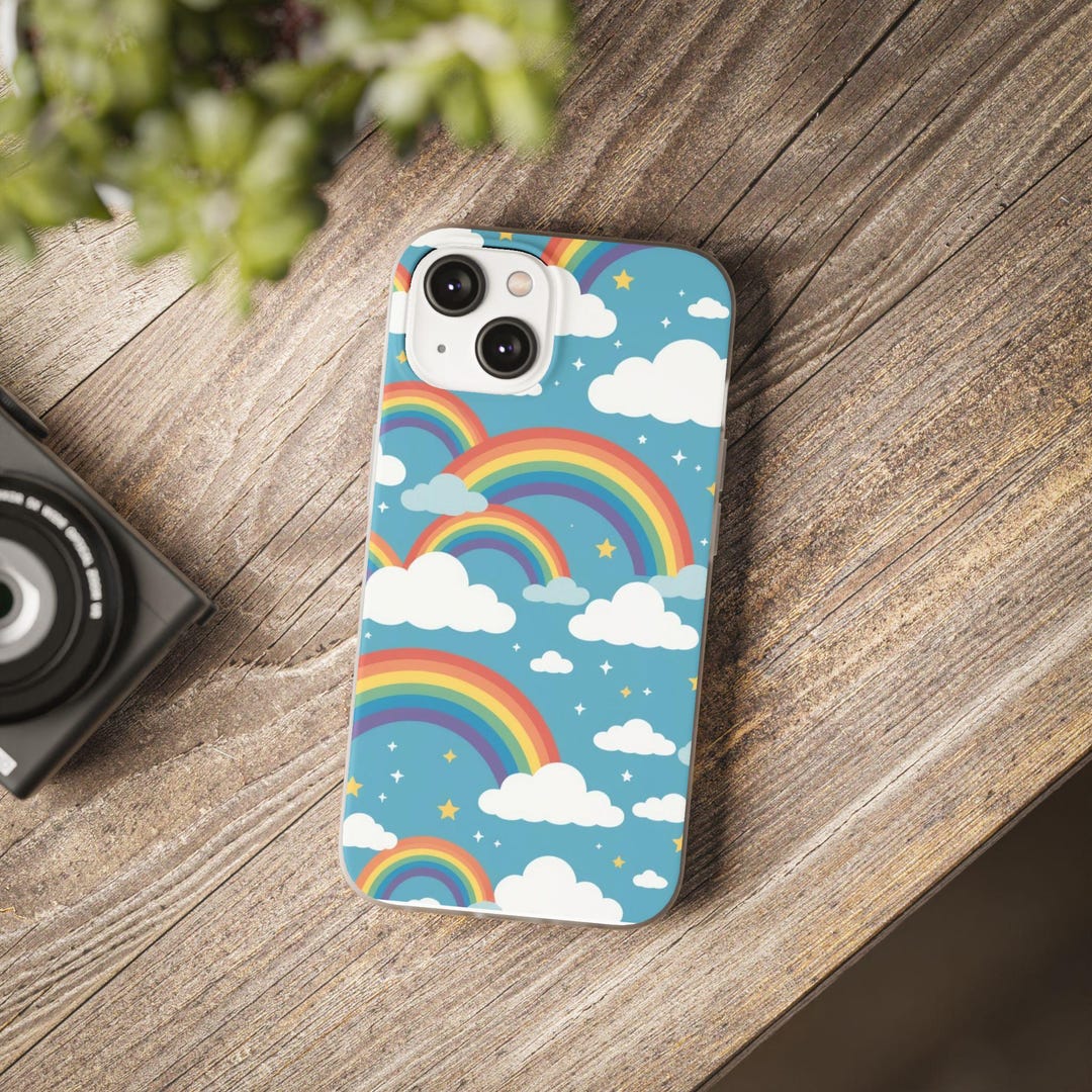 Rainbow Clouds Flexi Case, Vibrant Phone Cover, Colorful Gift for Kids ...