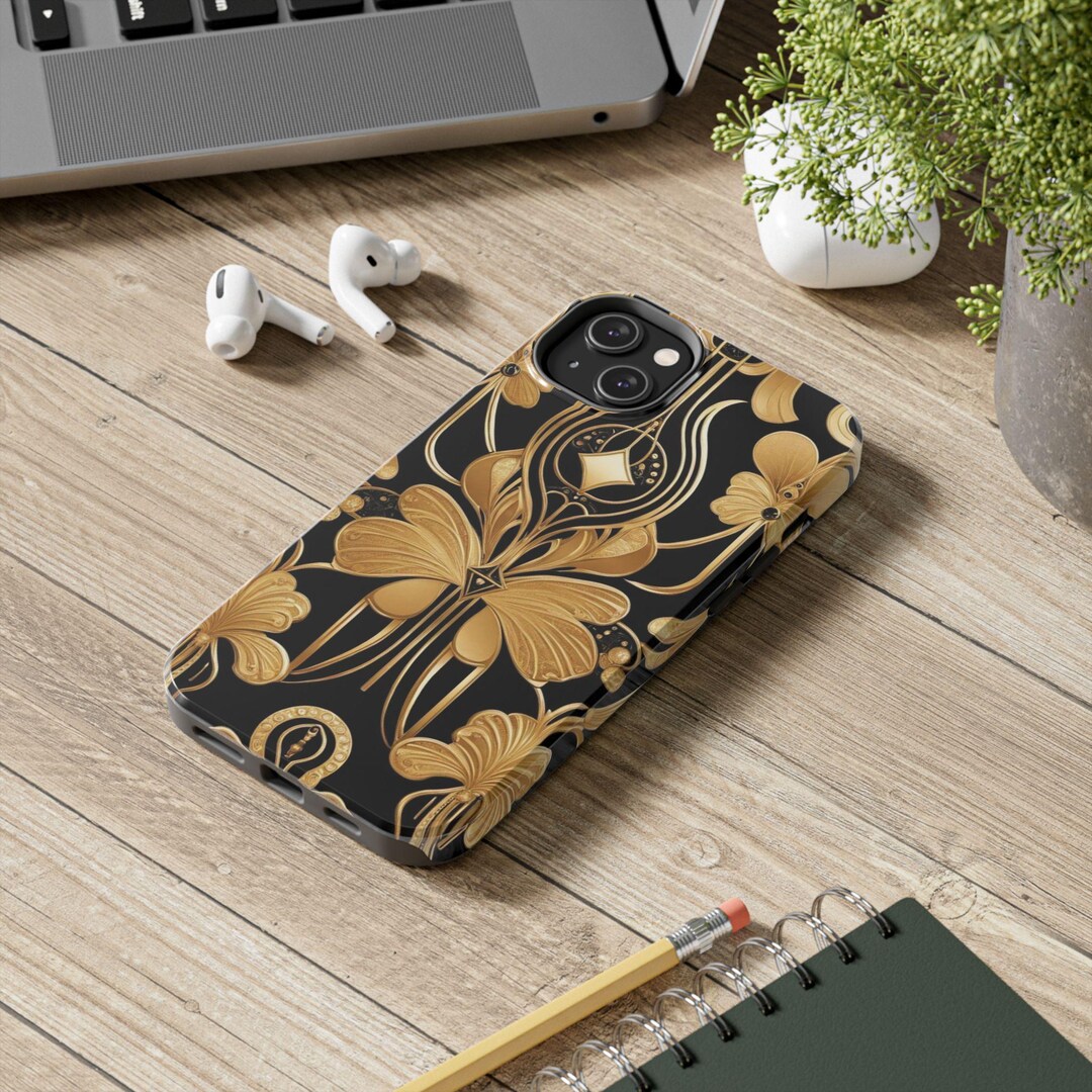 Elegant Floral Art Deco Tough Phone Case, Stylish Phone Protector ...