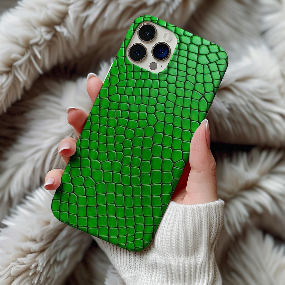 Snake Skin Flexi Phone Case, Reptile Print Green Anaconda Cover ...
