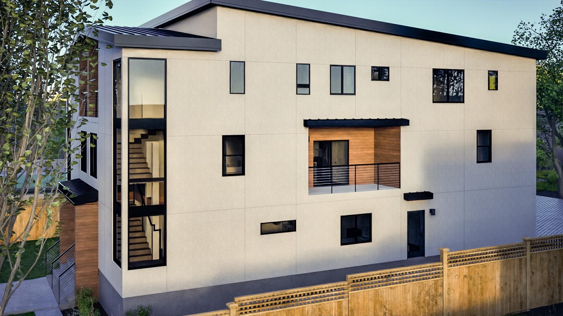 Modern Colorado Triplex House Plan: 3-story Multifamily Home Design - Etsy