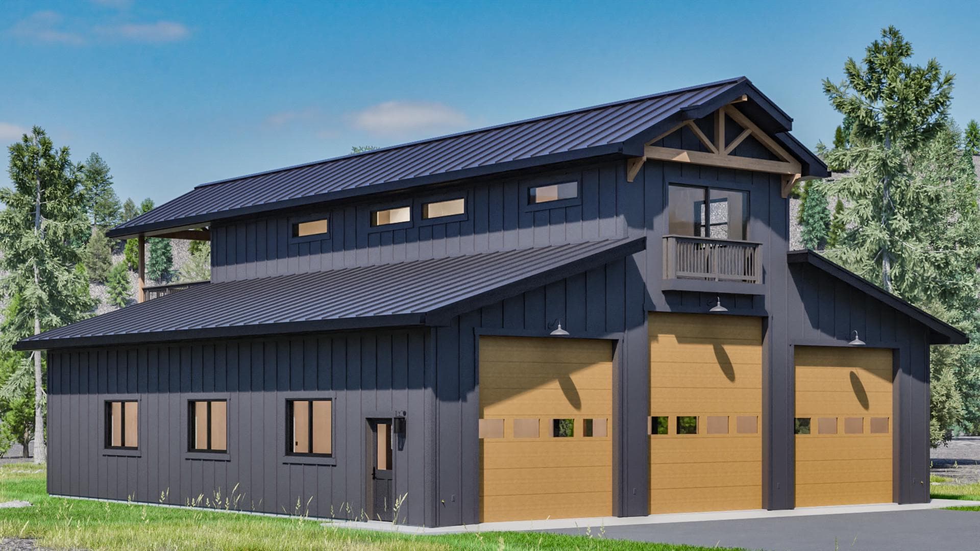 Loft Barndominium Plan: 2680 Sq Ft Garage, 1-bed Loft (digital Download ...