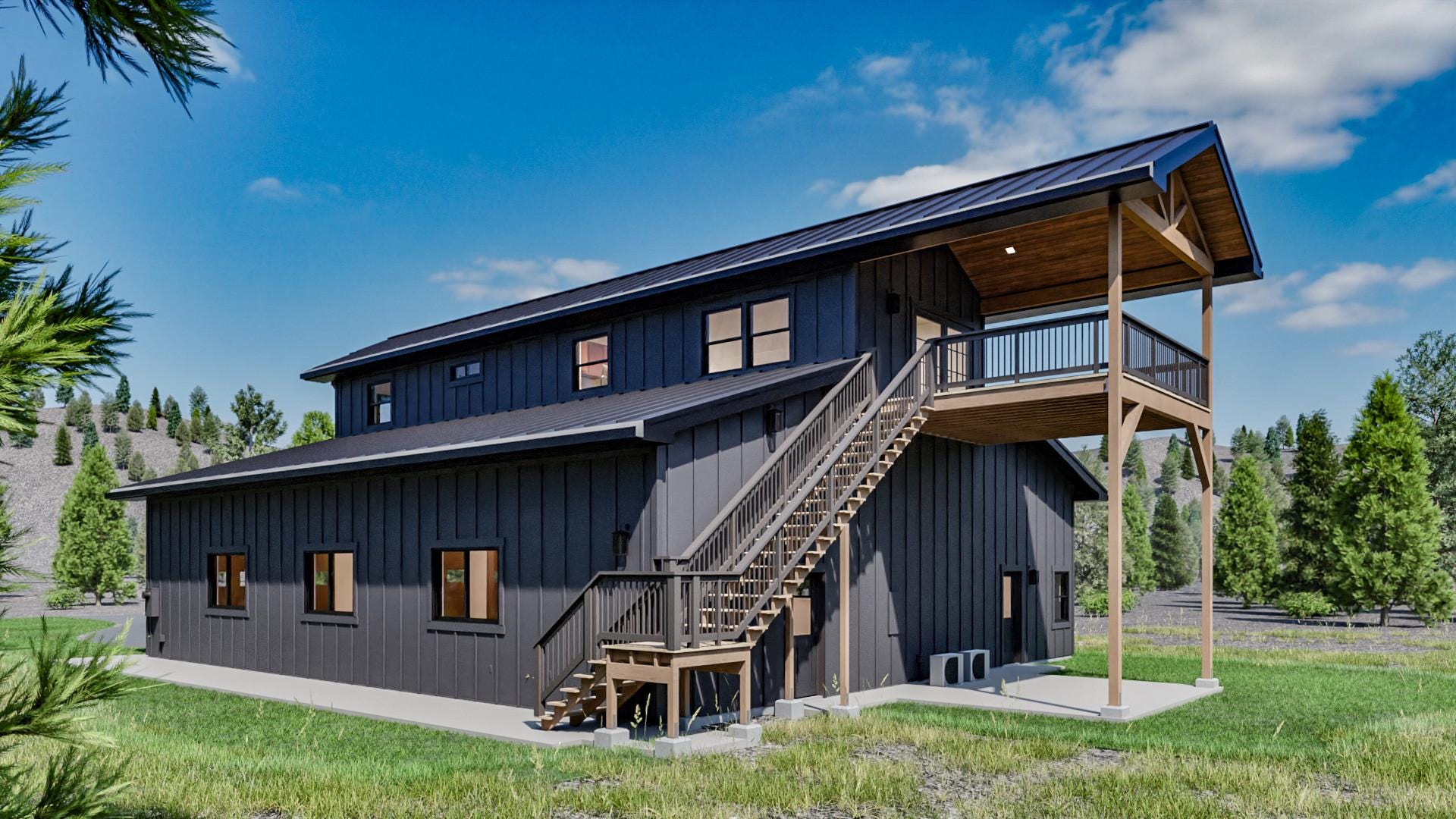 Loft Barndominium Plan: 2680 Sq Ft Garage, 1-bed Loft (digital Download ...