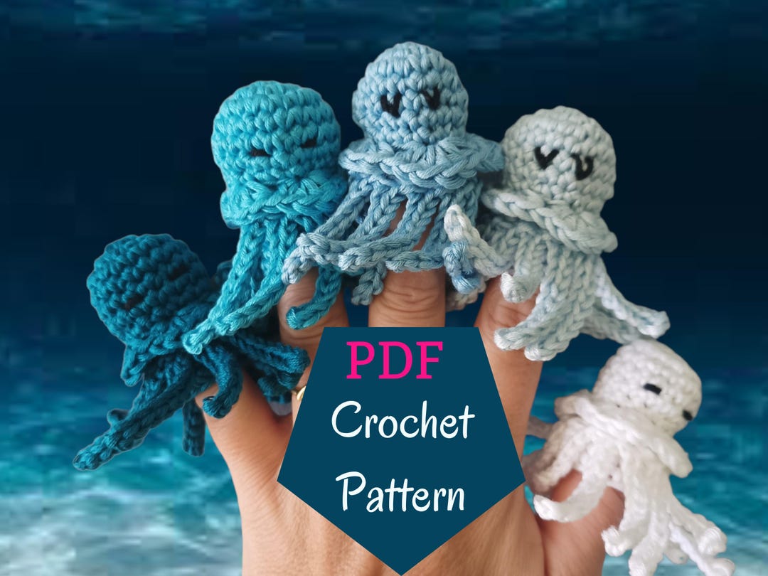 CROCHET PATTERN Jellyfish Finger Puppet | PDF Download With Step-by ...