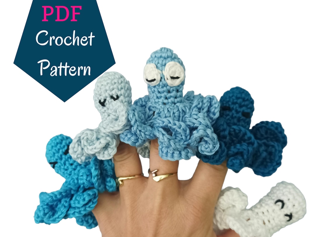 CROCHET PATTERN Octopus Finger Puppet | PDF File With Step-by-step ...