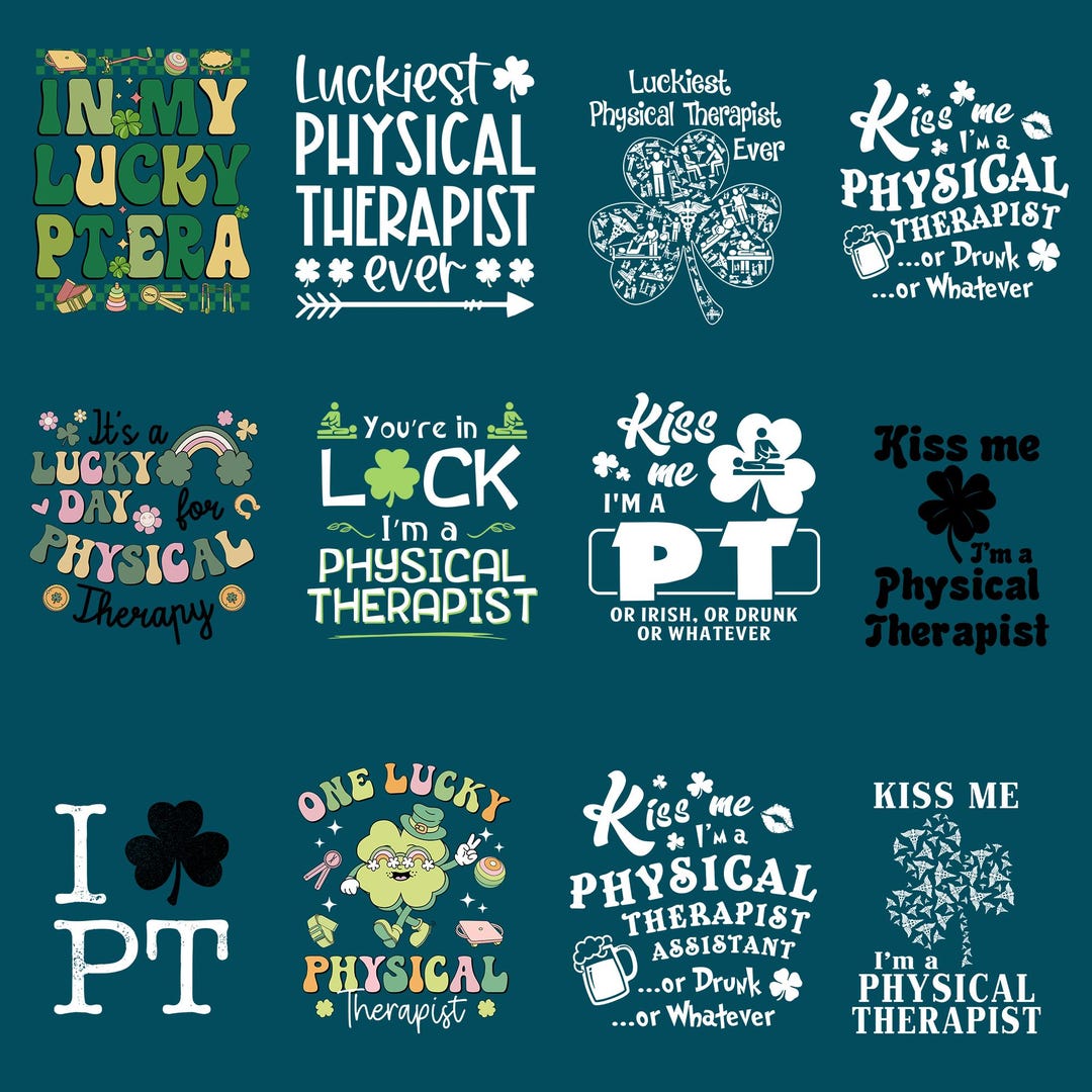 Physical Therapy St Patrick's Day Png, Physical Therapist Patrick Day ...