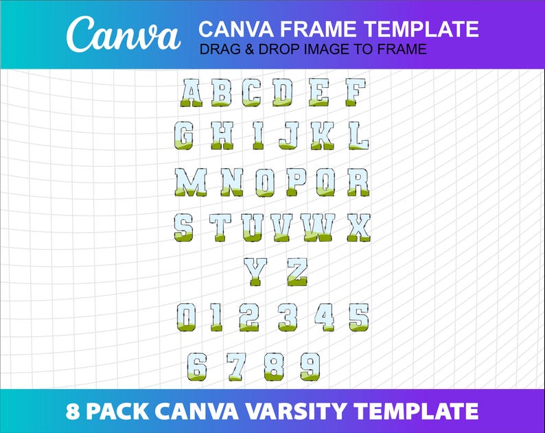 Canva Varsity College Sports Old School Jersey Letters & Numbers Doodle ...