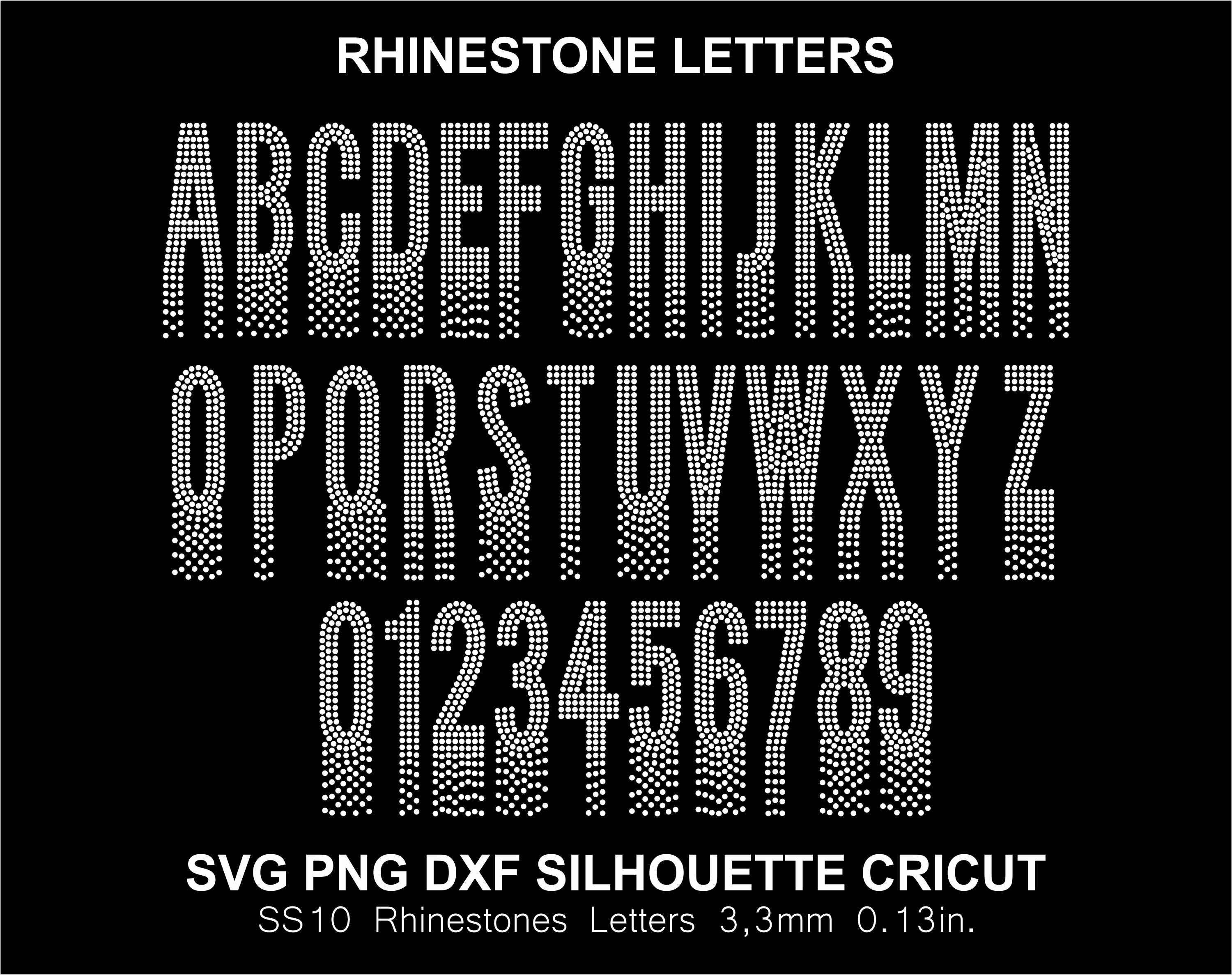 Rhinestone Alphabet Letters Font: SS10 Template (digital Download ...