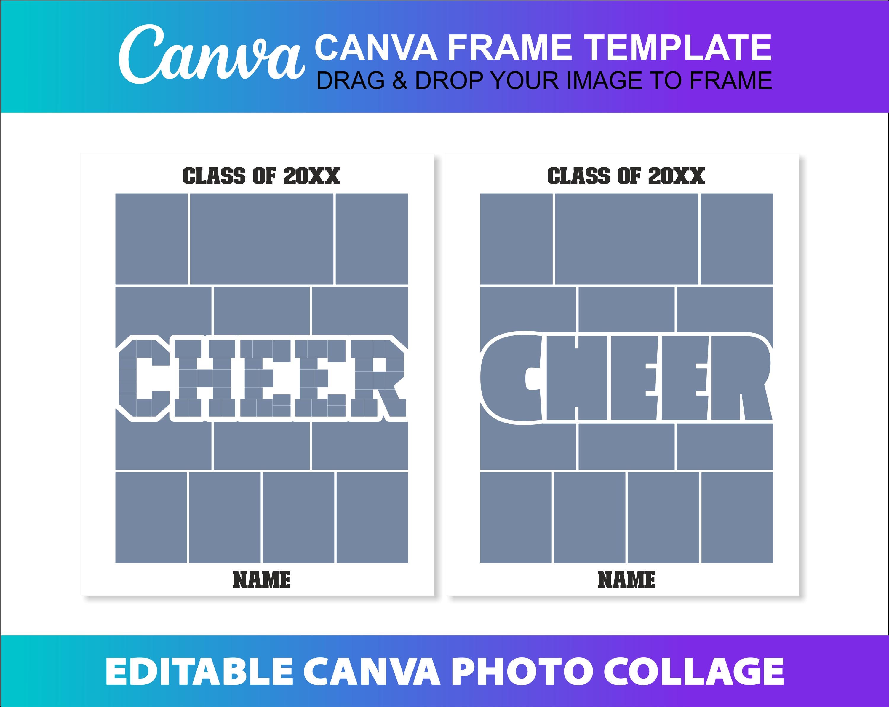 Canva Cheer Photo Collage Template: Senior Storyboard Design (digital ...