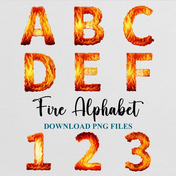 Flame Alphabet - Etsy