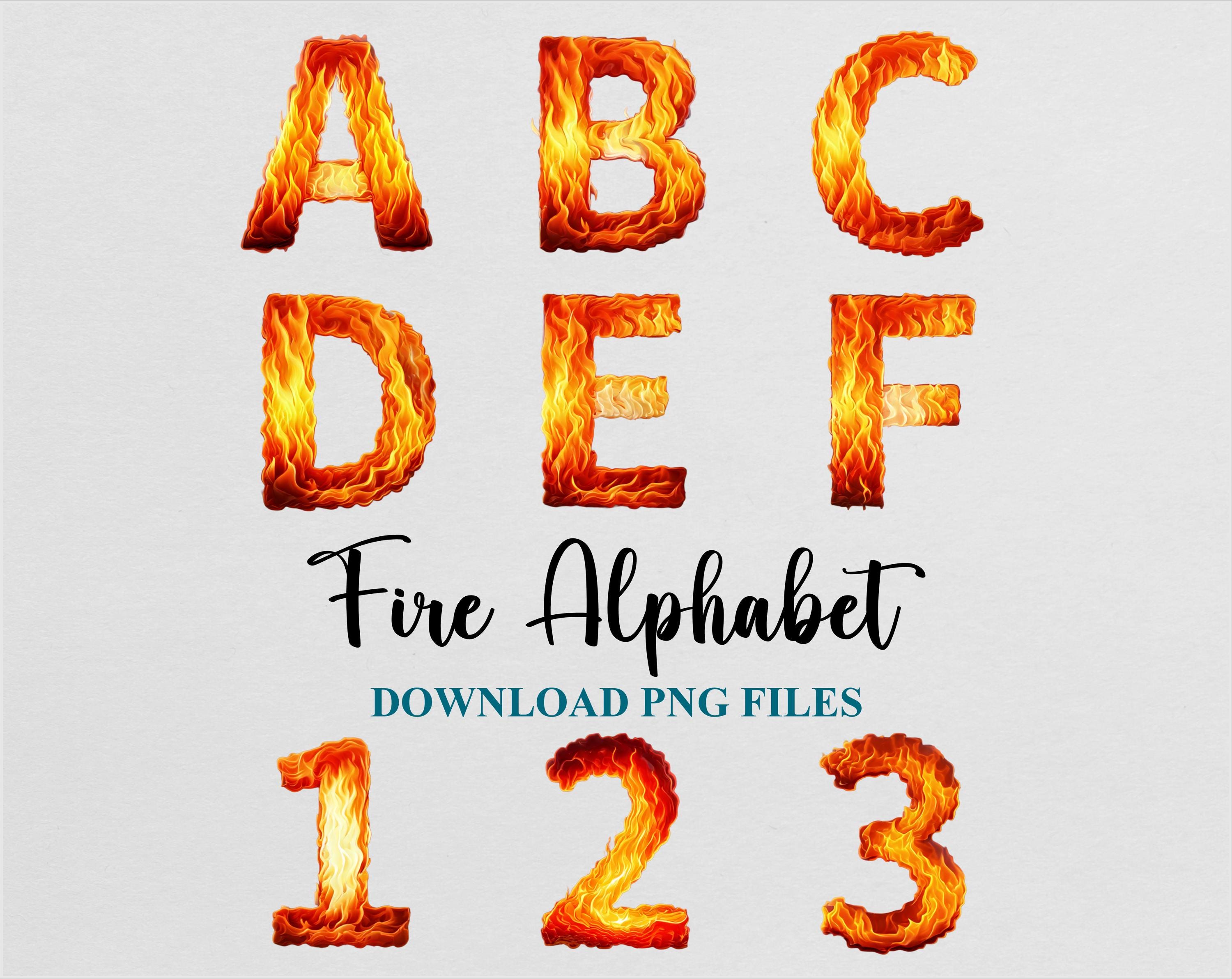Flame Display Lettering