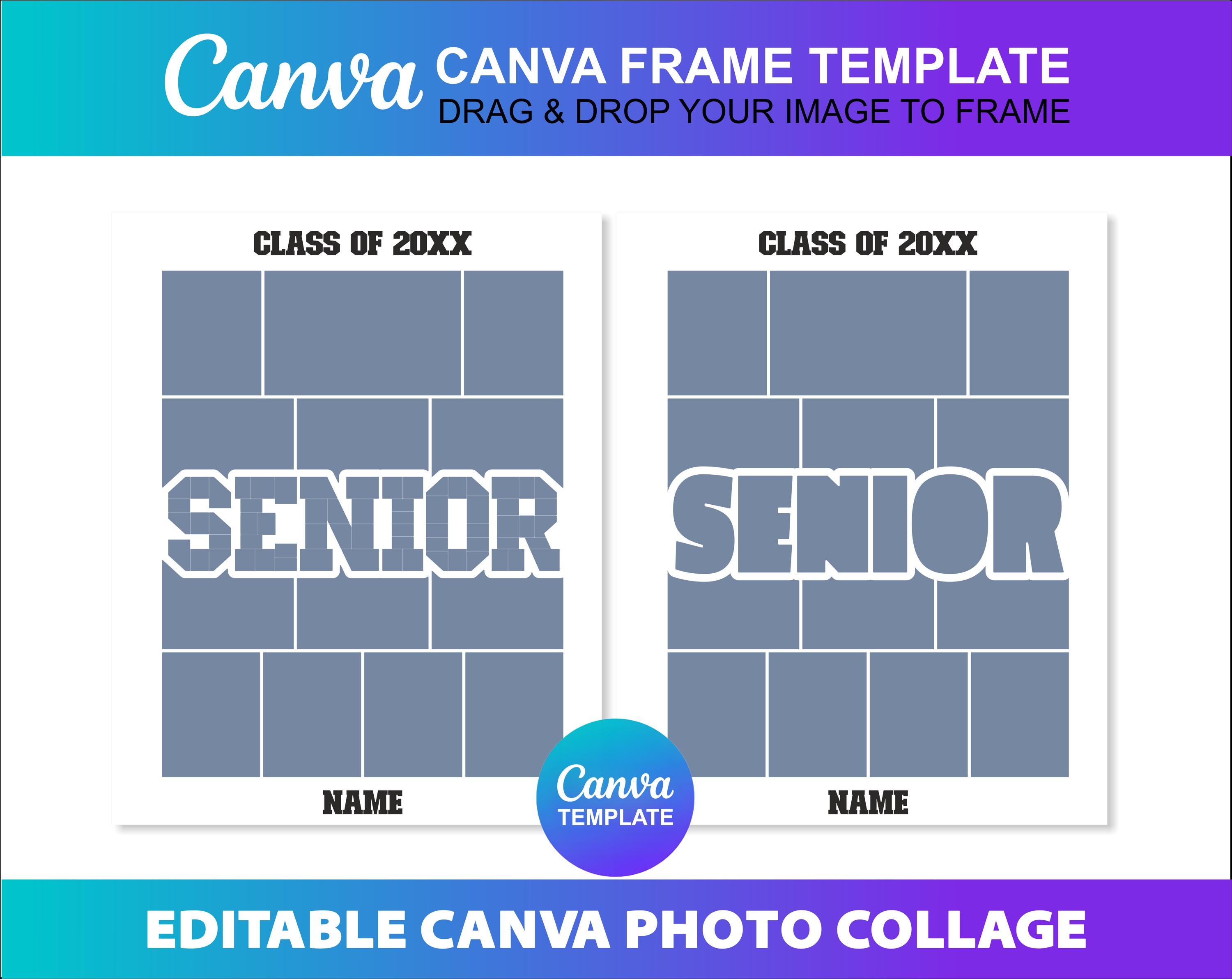 Canva Senior Graduation Photo Collage Canva Frame Template Storyboard ...