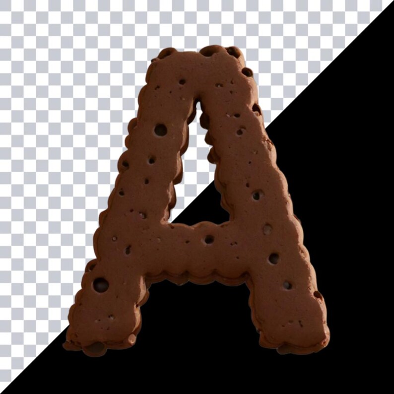 Watercolor Cookie Alphabet Clipart Bundle: PNG Font, Sublimation Design ...