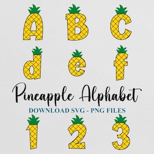 Pineapple Alphabet Clipart Bundle: SVG, PNG, Font (digital Download - Etsy