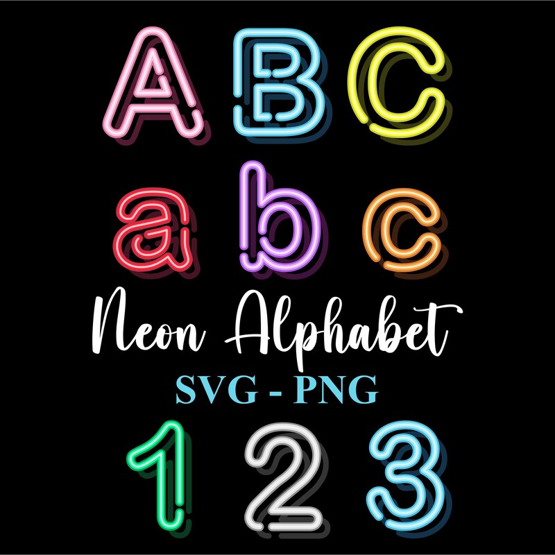Neon Letters - Etsy