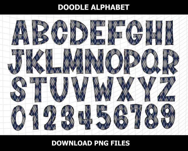 Wizard Magic School Doodle Letters Alphabet Cliparts Font Png Bundle ...