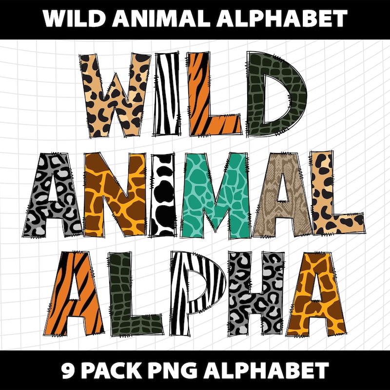 Animal Print Letters - Etsy