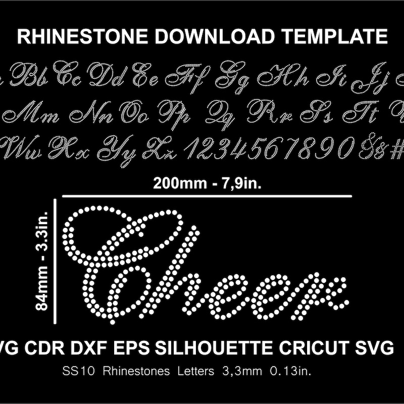 Rhinestone Angel Template - Etsy