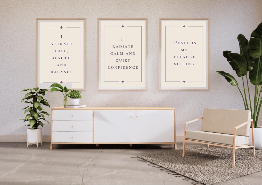 Clean Girl Affirmation Poster | Minimalist Motivational Wall Art | Self ...