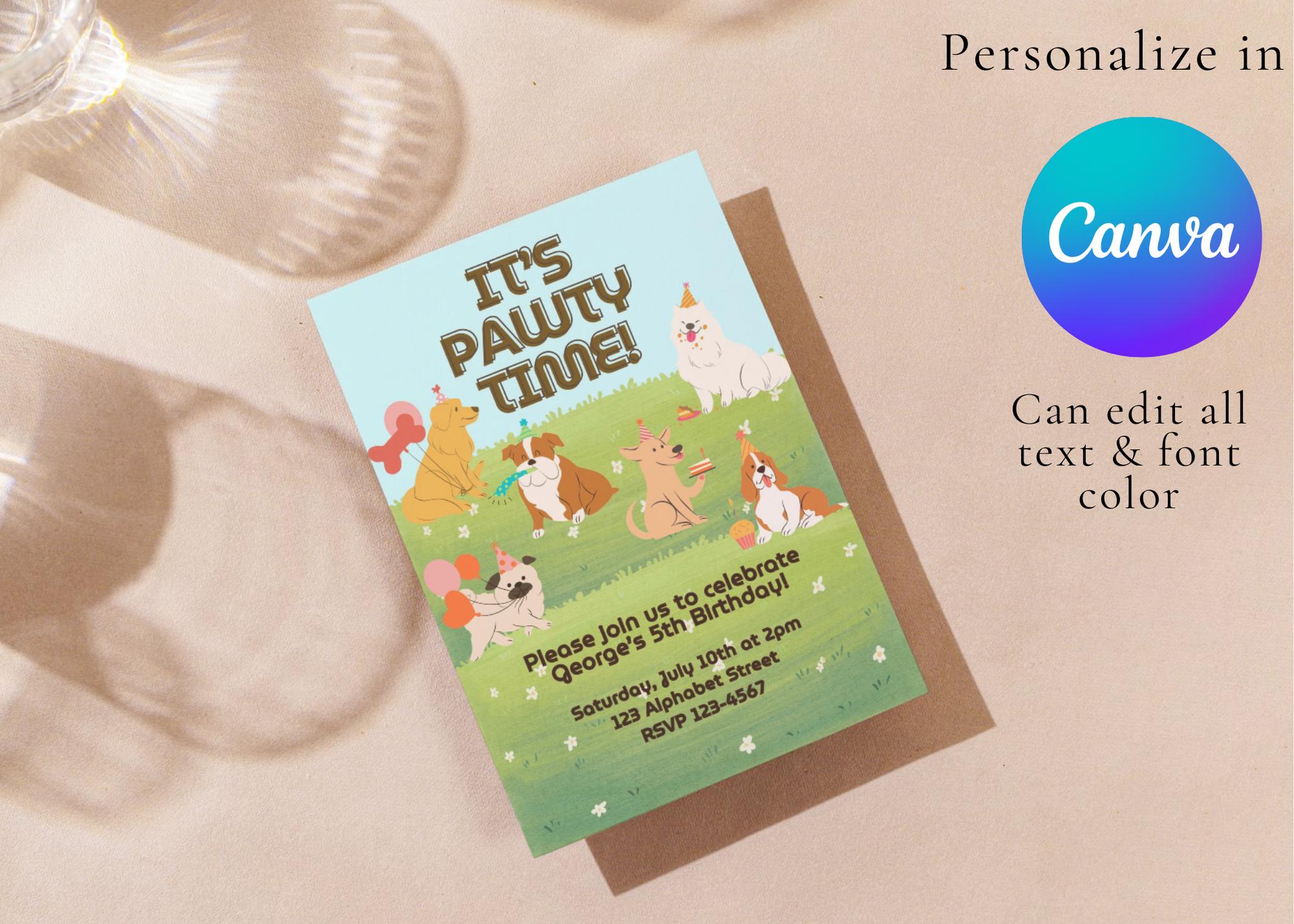 It’s Pawty Time, Dog Themed Birthday, Dog Birthday, Birthday Party ...