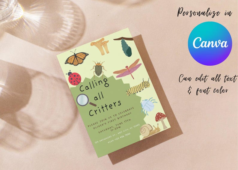 Calling All Critters Bug Themed Birthday, Nature Birthday, Birthday ...