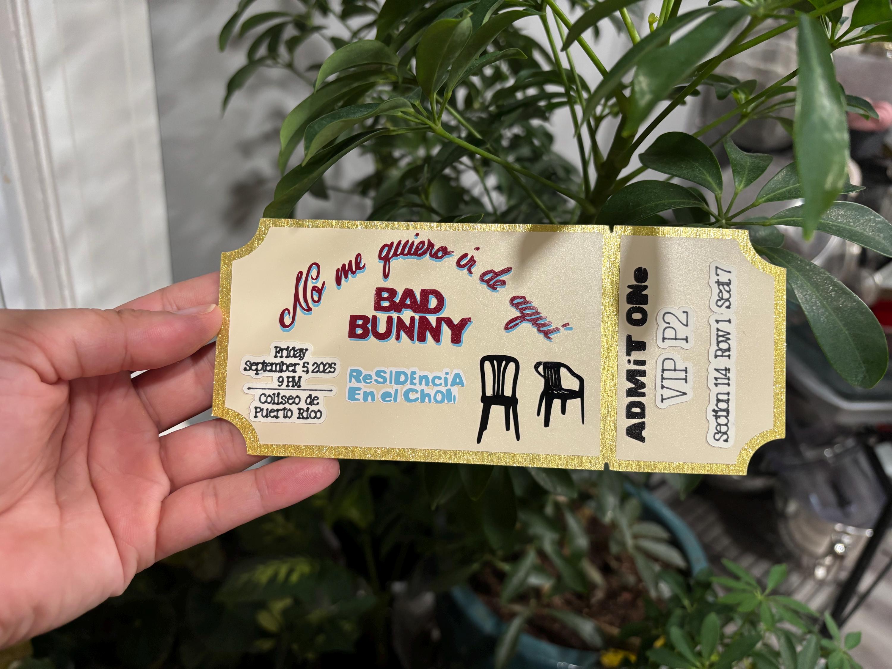 Bad Bunny “no Me Quiero Ir De Aquí” Residency Ticket — Personalized ...